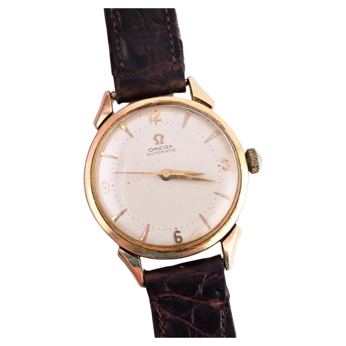 Omega 14k Yellow Gold Dress Watch 33mm For Sale at 1stDibs