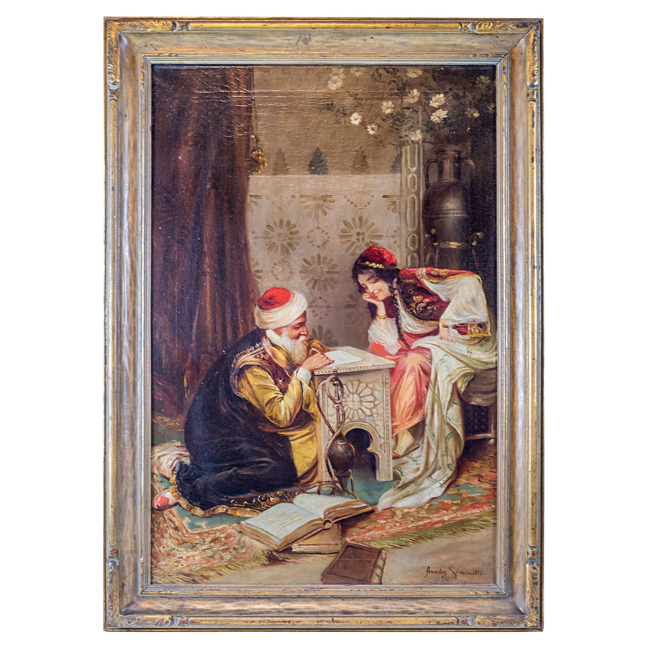 Ettore Simonetti 19th Century Watercolor Painting For Sale at 1stDibs ...