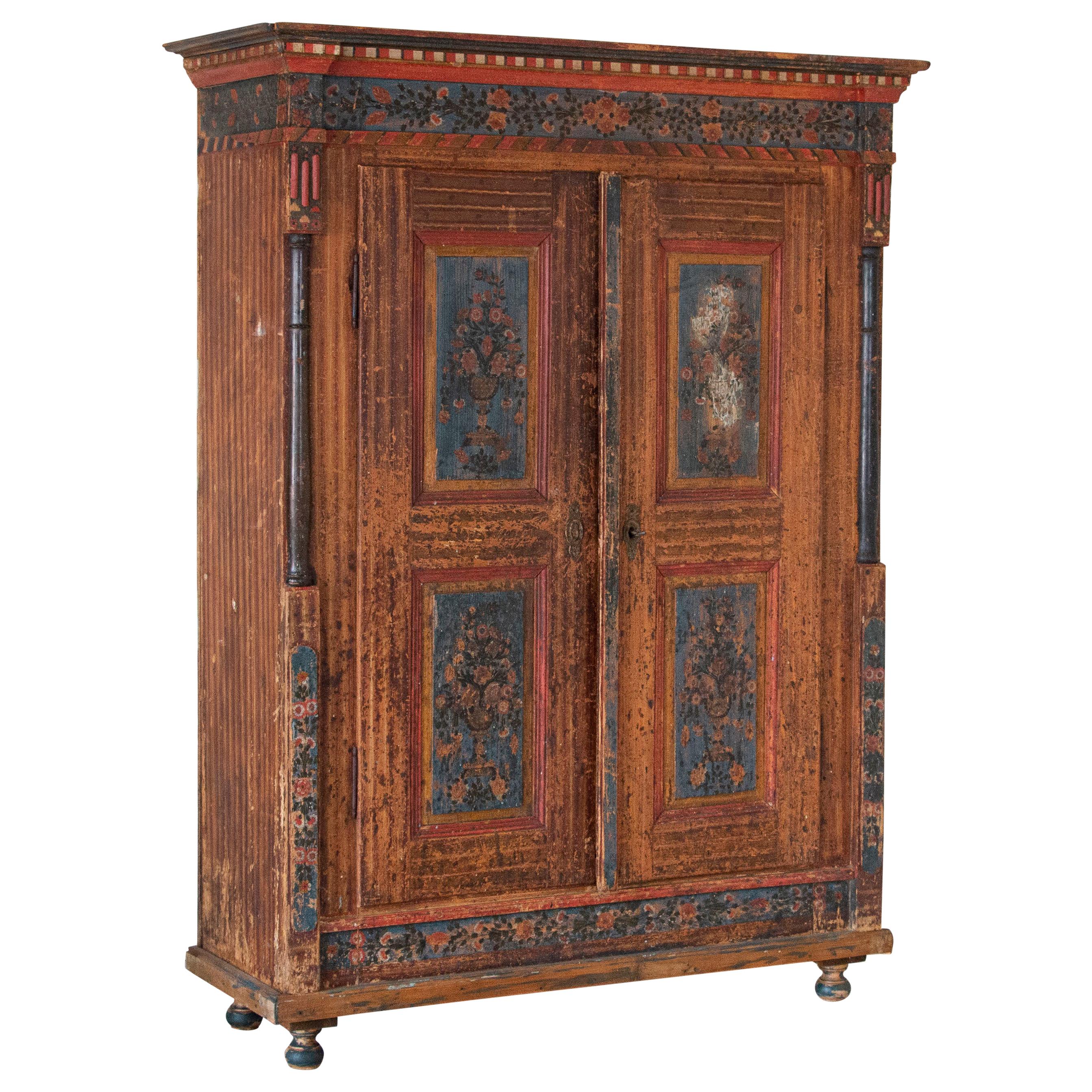 Original Painted Armoire at 1stDibs