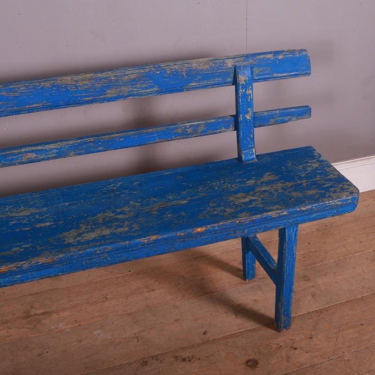 Original Painted Austrian Bench For Sale at 1stDibs