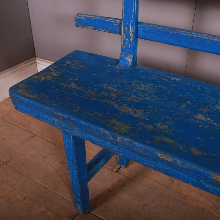 Original Painted Austrian Bench For Sale at 1stDibs