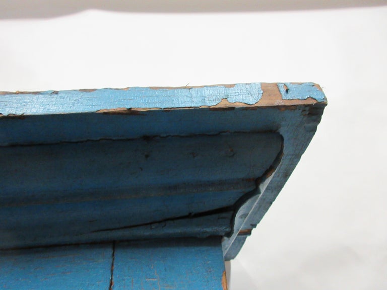 Original Painted Blue Hanging Cupboard For Sale at 1stDibs