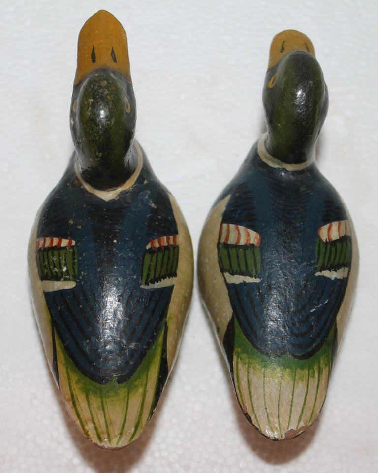 Original Painted Decoys, Pair For Sale at 1stDibs