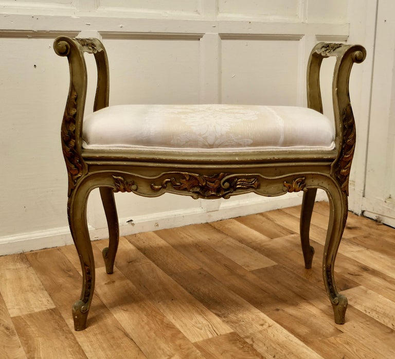 Original Painted French Louis Philippe Boudoir Window Seat For Sale at ...