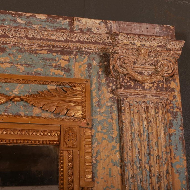 Original Painted French Mirror For Sale at 1stDibs