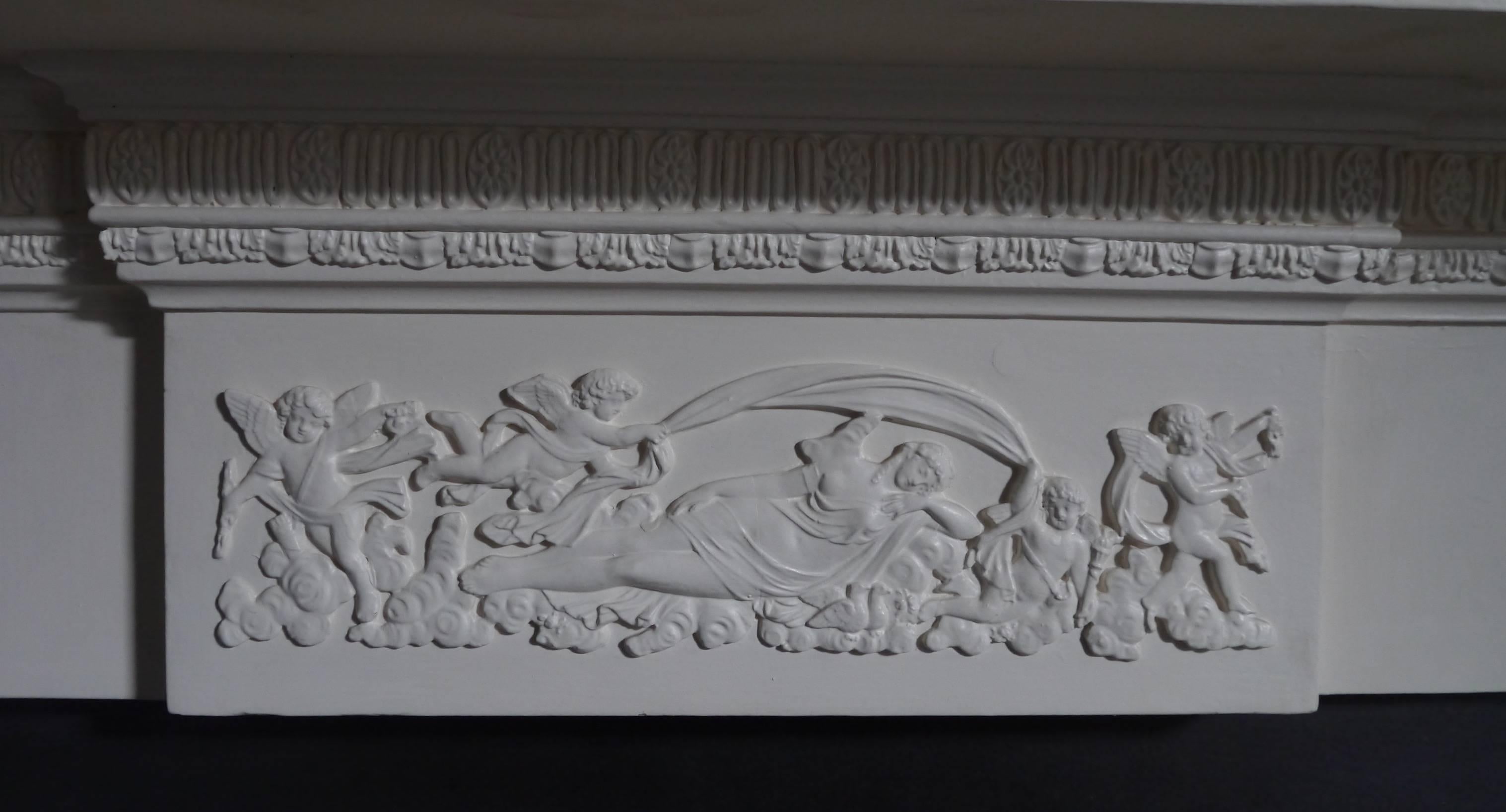 Original Painted Georgian Wooden Surround with columns on the legs For ...