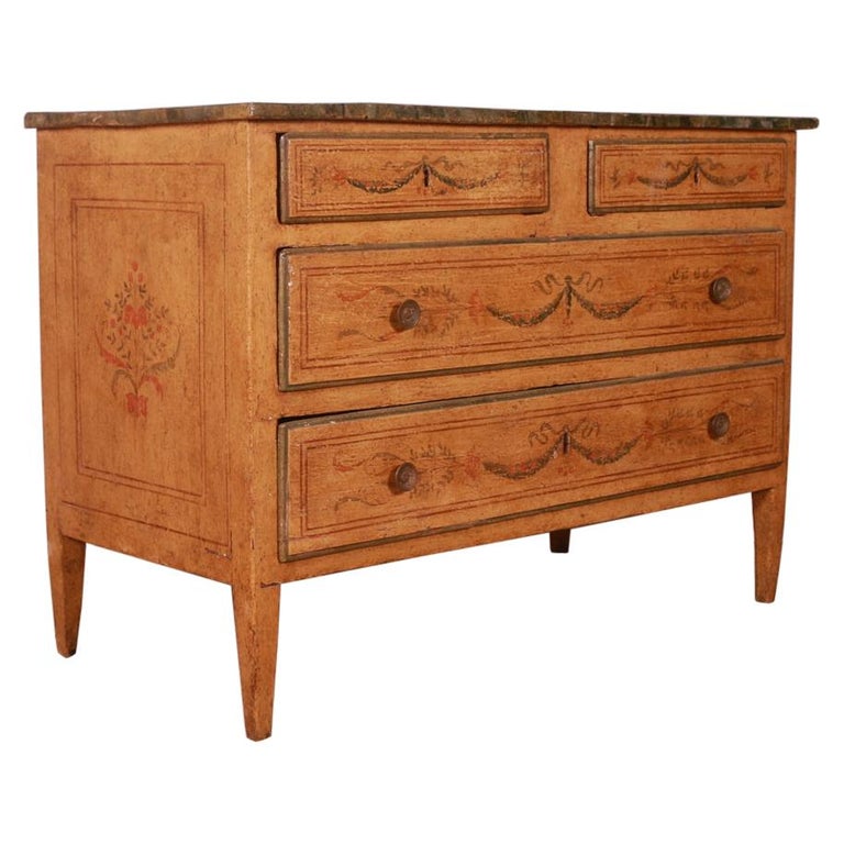 Original Painted Italian Commode For Sale at 1stDibs