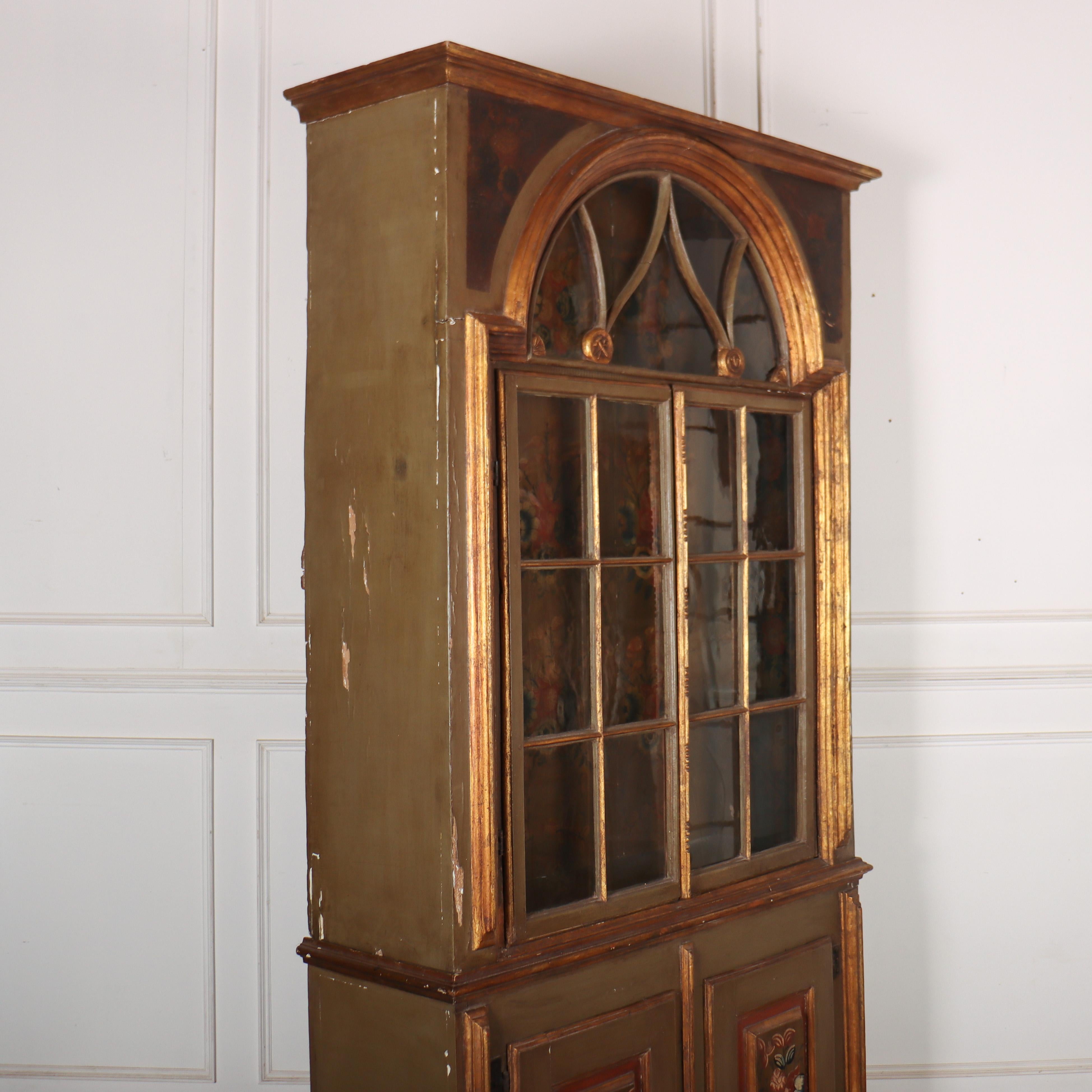 Original Painted Italian Glazed Bookcase at 1stDibs