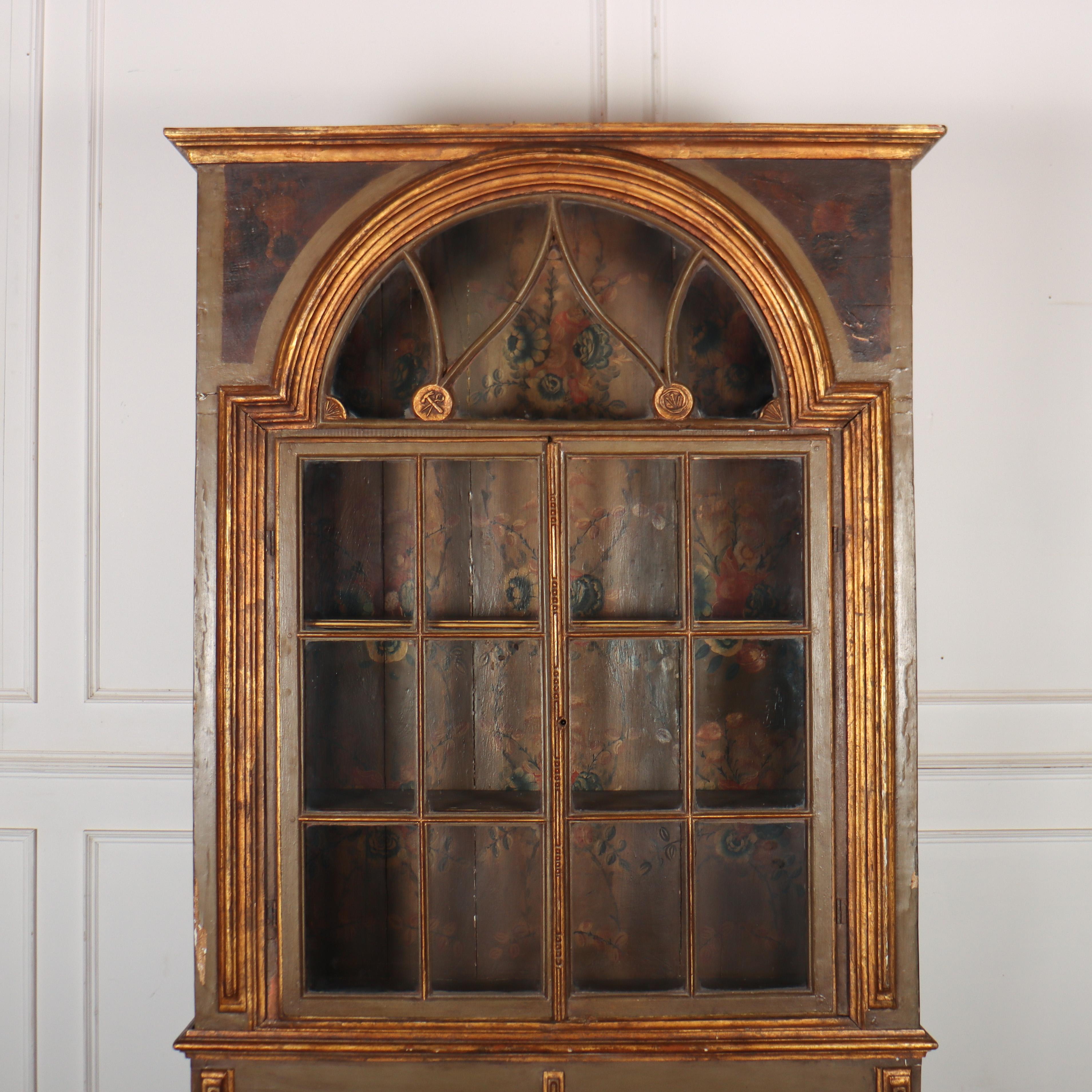 Original Painted Italian Glazed Bookcase at 1stDibs