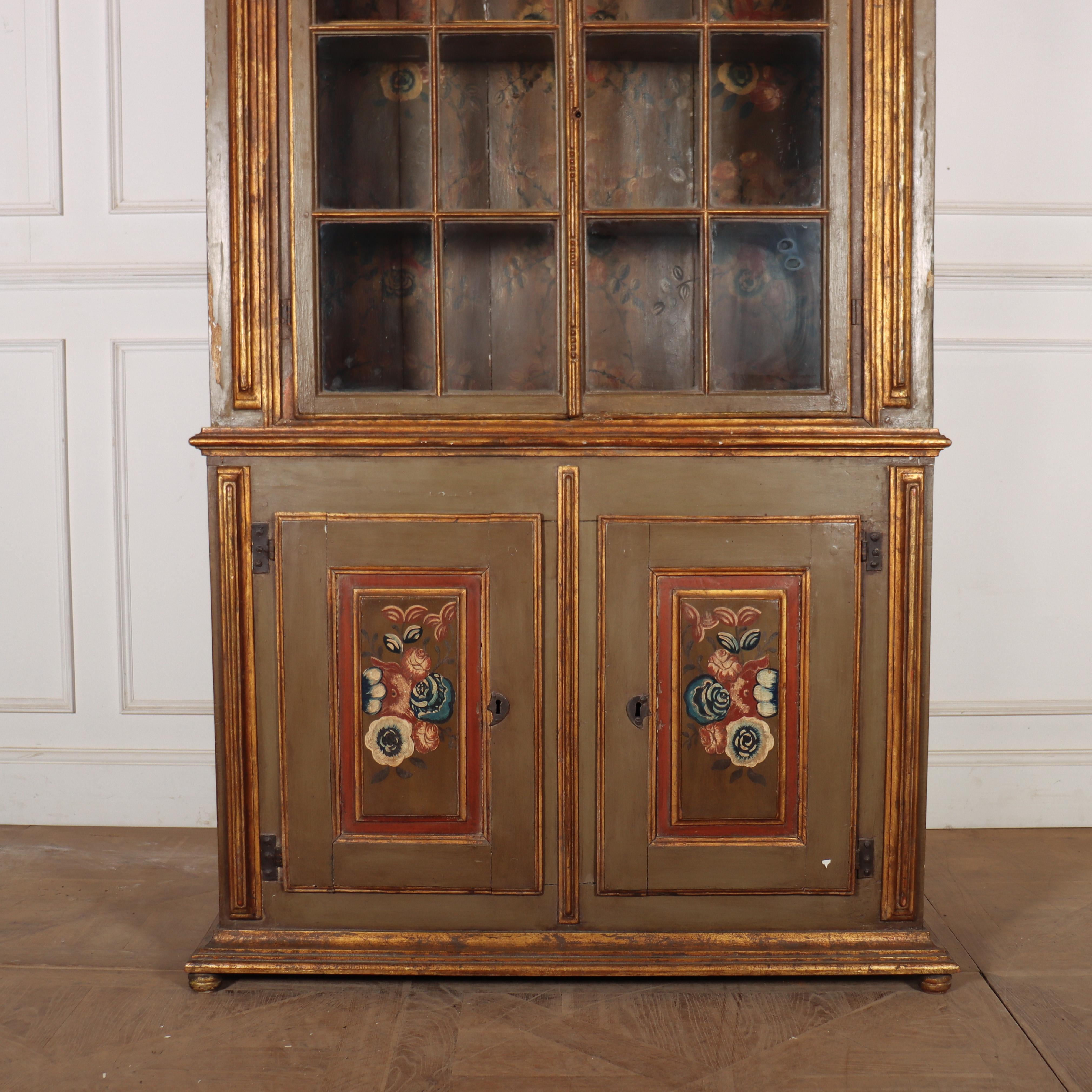 Original Painted Italian Glazed Bookcase at 1stDibs