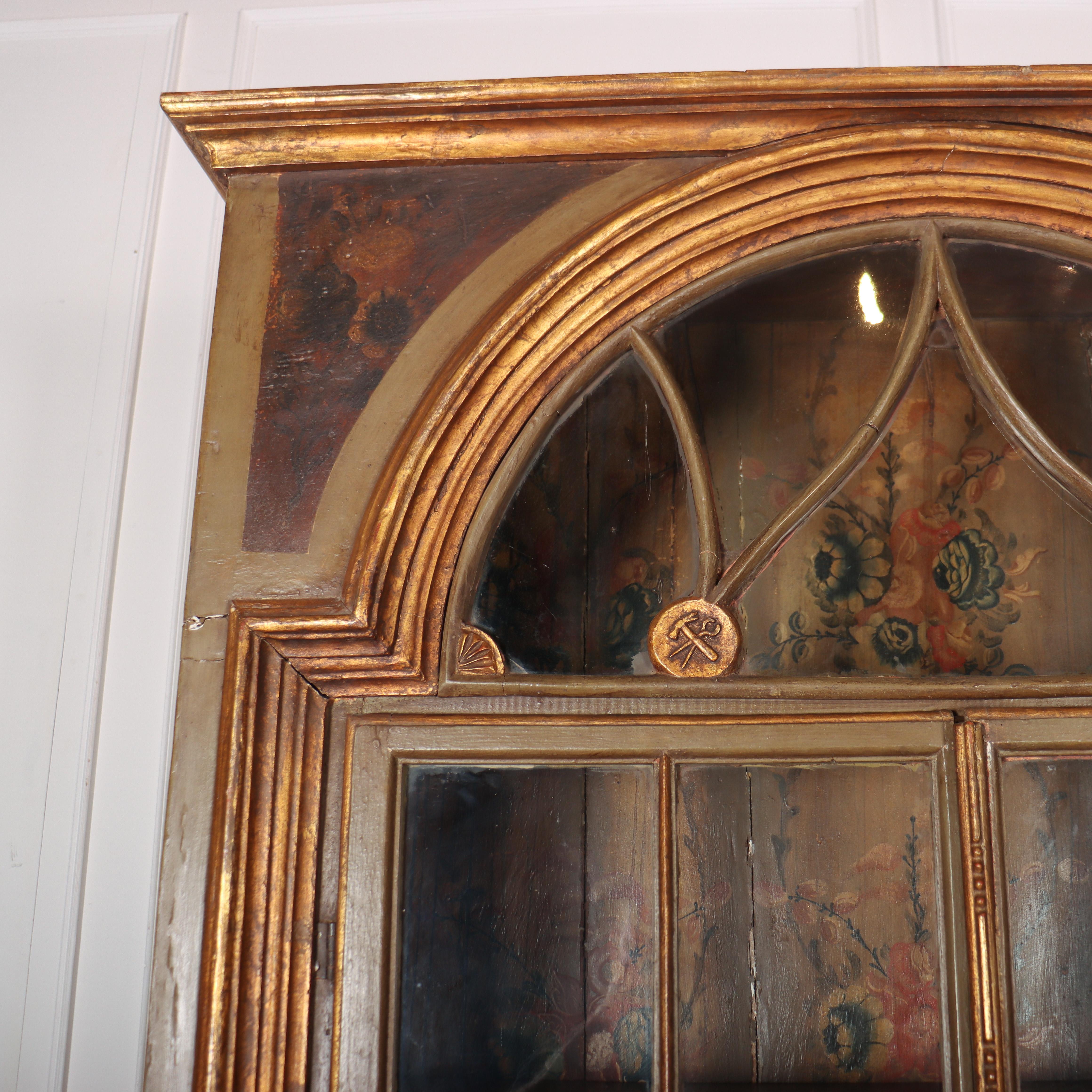 Original Painted Italian Glazed Bookcase at 1stDibs