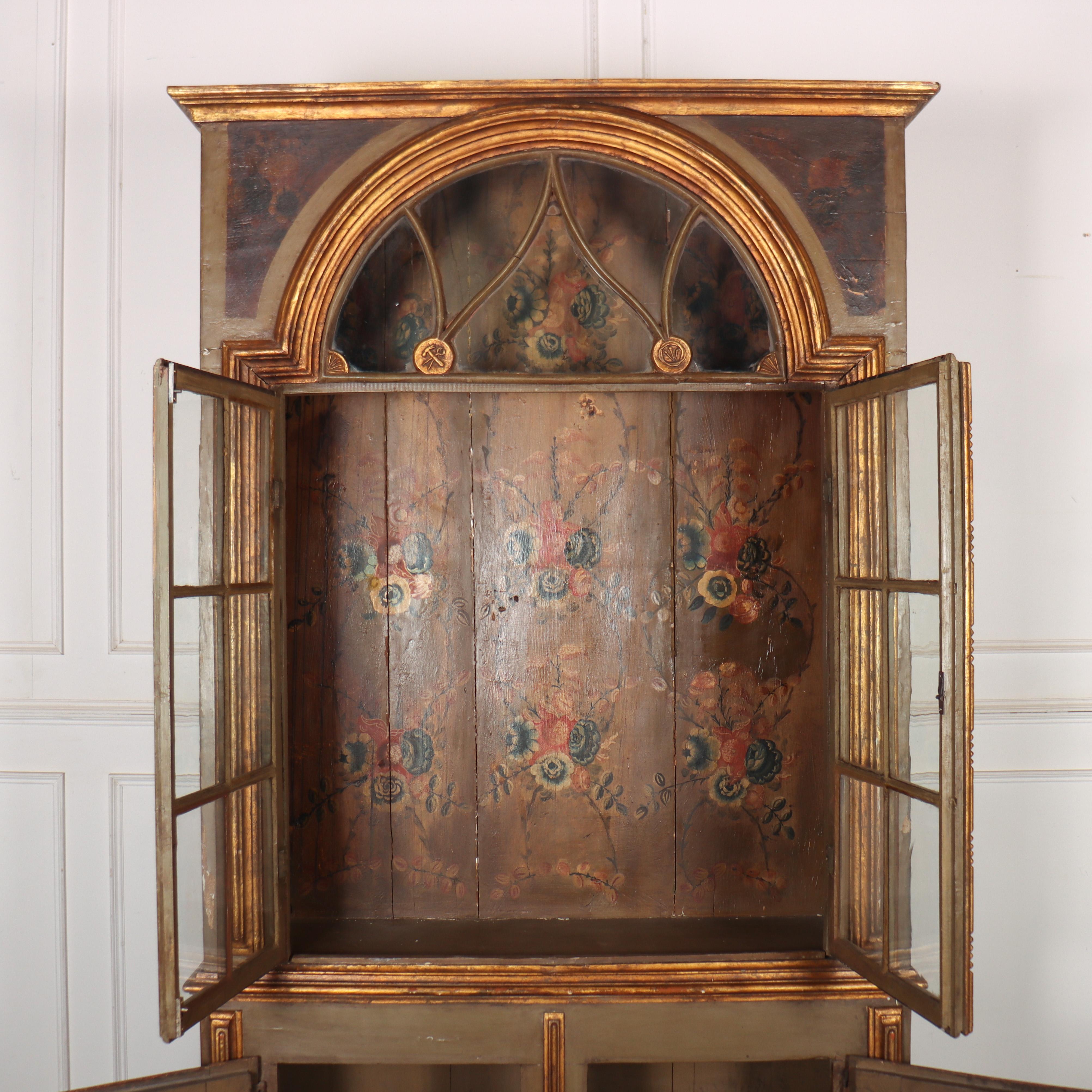 Original Painted Italian Glazed Bookcase at 1stDibs
