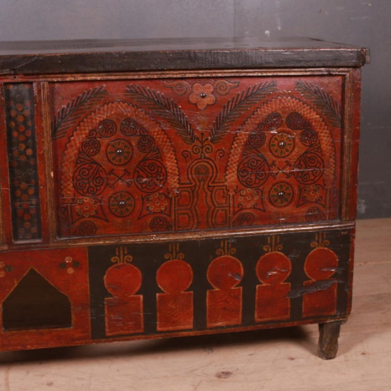 Original Painted Moorish Coffer at 1stDibs