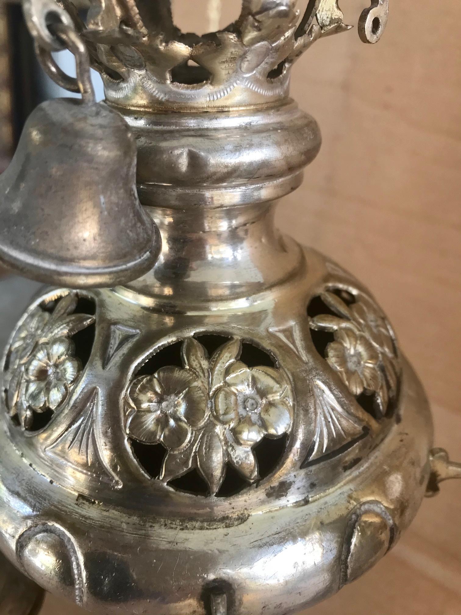 Original Pair of Silver Plated Brass Torah Finials, Rimonim For Sale at ...