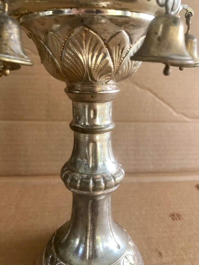 Original Pair of Silver Plated Brass Torah Finials, Rimonim For Sale at ...