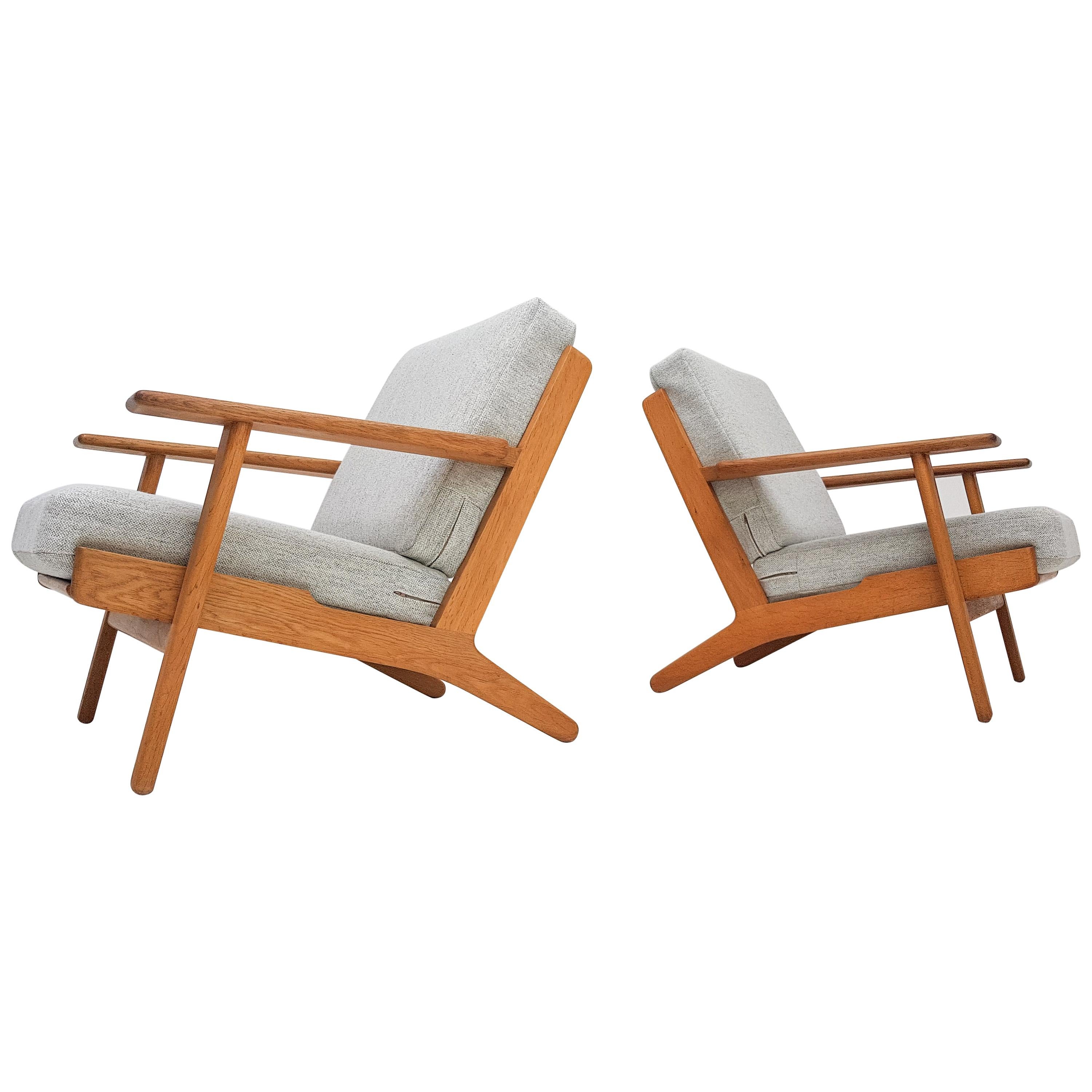Original Pair of Vintage Hans Wegner GE290 Armchairs for GETAMA, Denmark, 1950s at 1stDibs