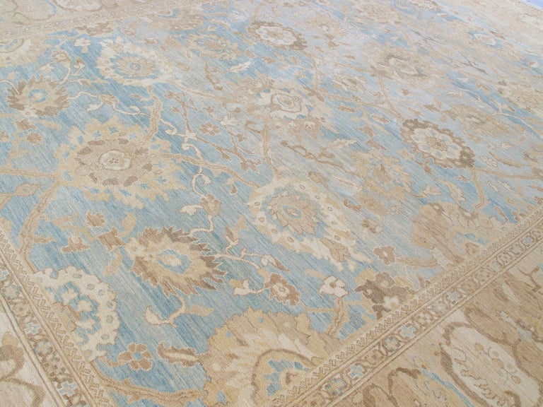 Original Persian Ziegler Sultanabad Rug in Pale Blue and Beige For Sale ...