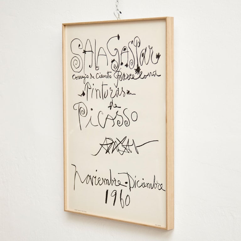 Original Picasso Lithography, Drawings Exhibition, 1960 For Sale at 1stDibs
