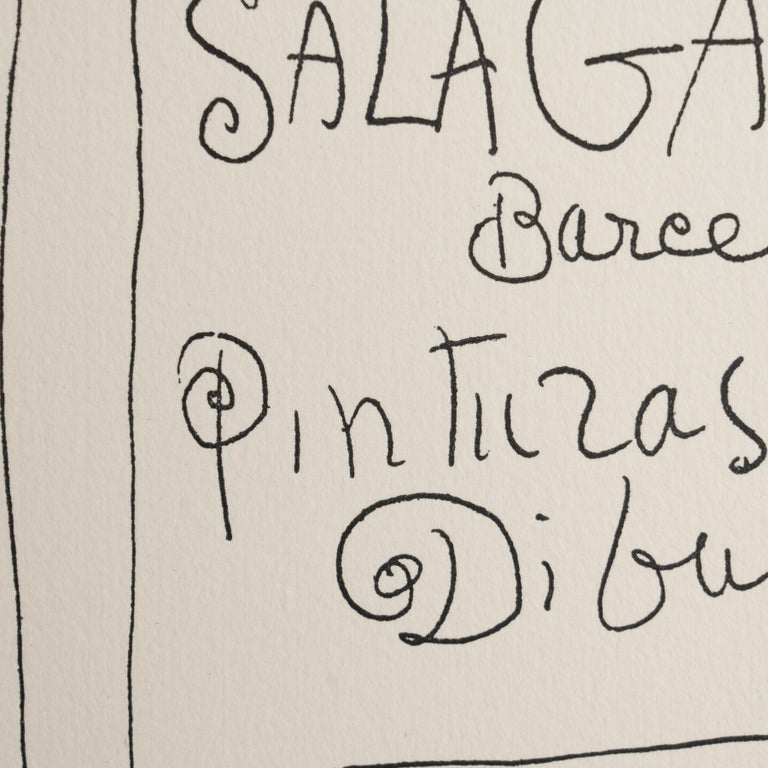 Original Picasso Lithography, Painting Exhibition, 1960 For Sale at 1stDibs