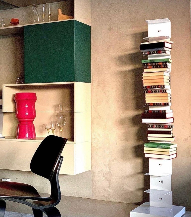 Original Ptolomeo White Steel Bookcase by Opinion Ciatti For Sale at ...