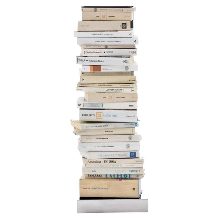 Original Ptolomeo White Stainless Steel Bookcase by Opinion Ciatti For ...
