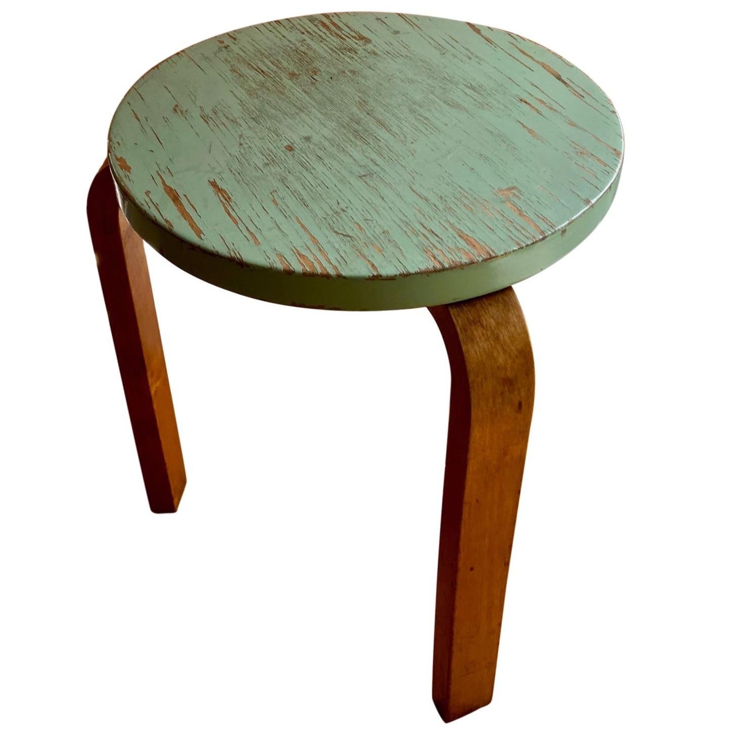 Original Rare 1930's Modernist Alvar Aalto Mint Coloured Stool 60 ...