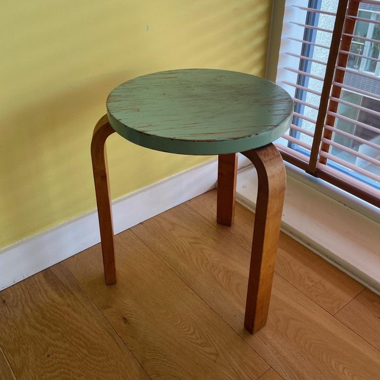Original Rare 1930's Modernist Alvar Aalto Mint Coloured Stool 60 ...