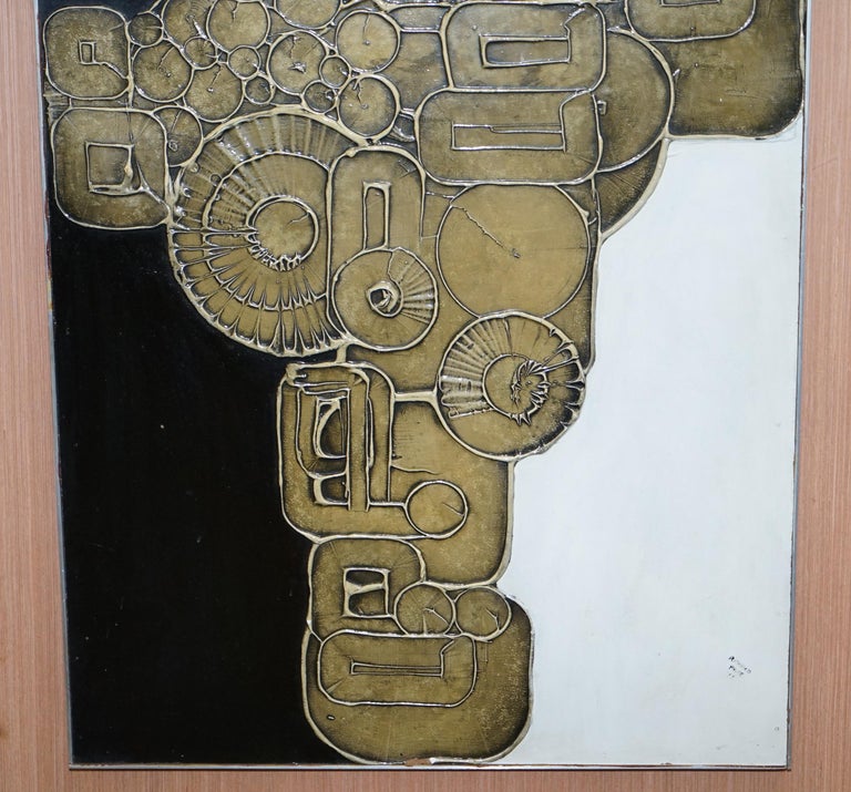 Original Richard Price 1977 Mixed-Media Abstract on Board Lovely Large ...