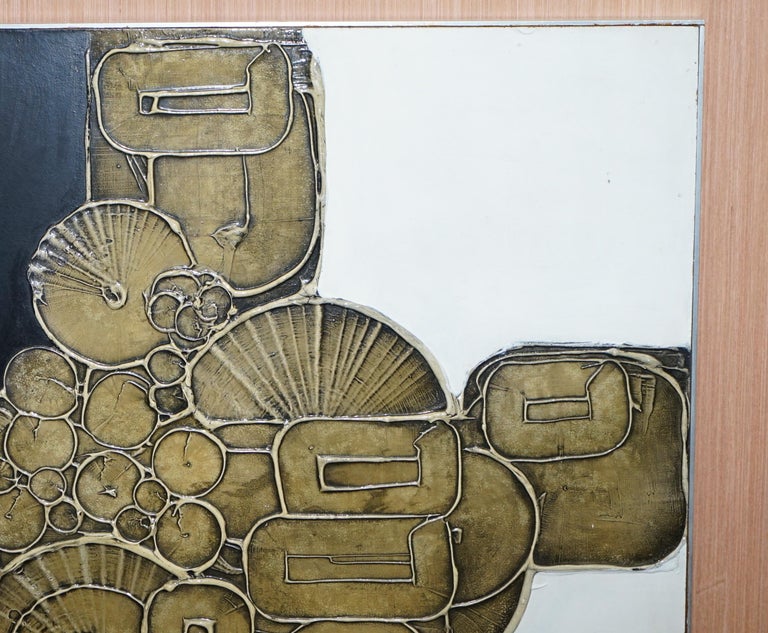 Original Richard Price 1977 Mixed-Media Abstract on Board Lovely Large ...