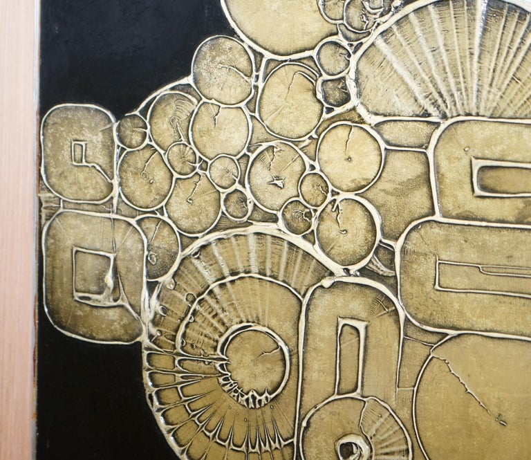 Original Richard Price 1977 Mixed-Media Abstract on Board Lovely Large ...