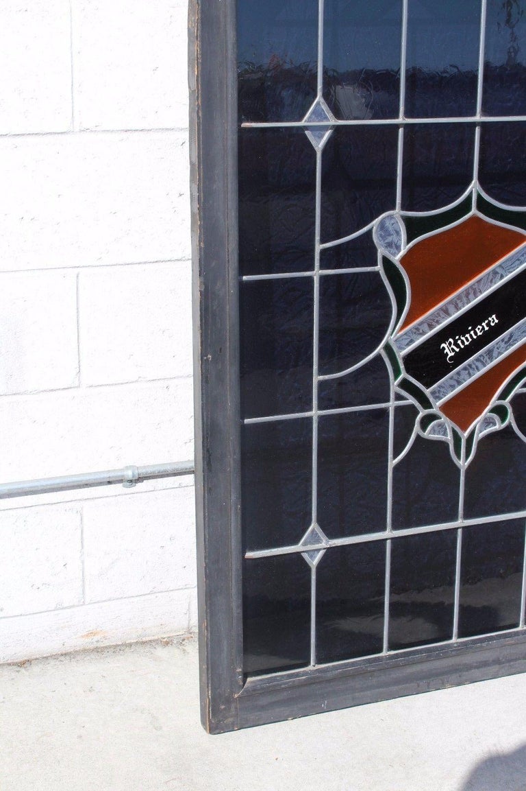 Original Riviera Country Club Stained Glass Window For Sale at 1stdibs