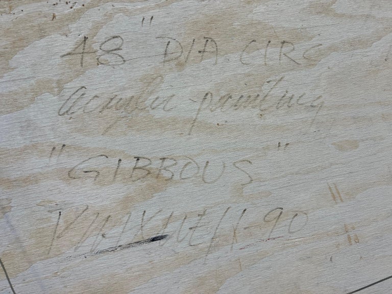 Original Round Acrylic Abstract Painting by Paul Maxwell 1925-2015 For ...