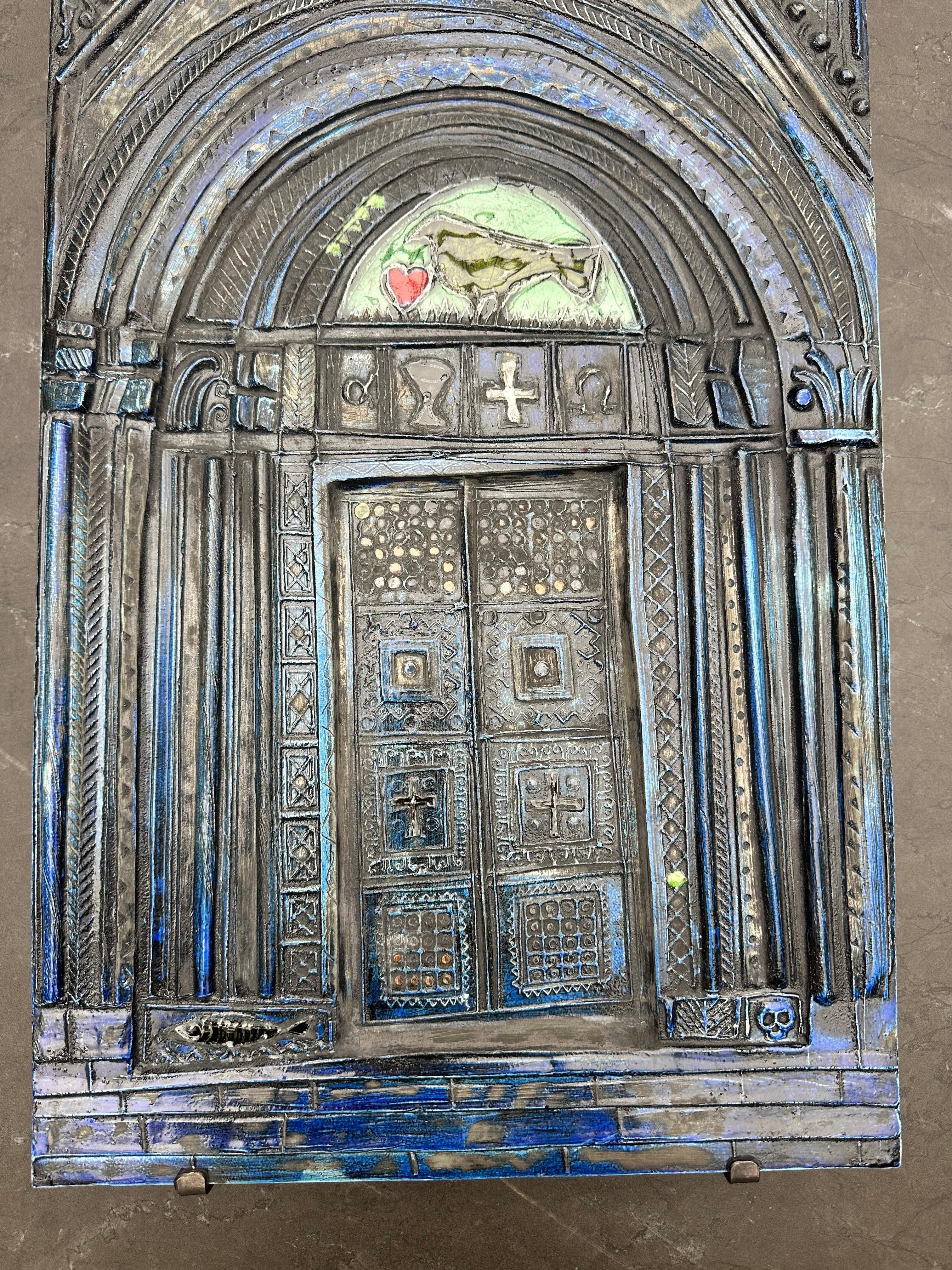 Original Rut Bryk ”Siena” Cathedral - Large Ceramic Relief, Finland ...
