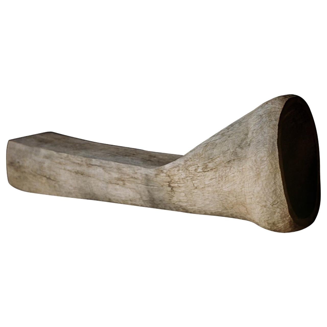 Original Sculpted Bench in Oak Wood, Denis Milovanov For Sale at ...