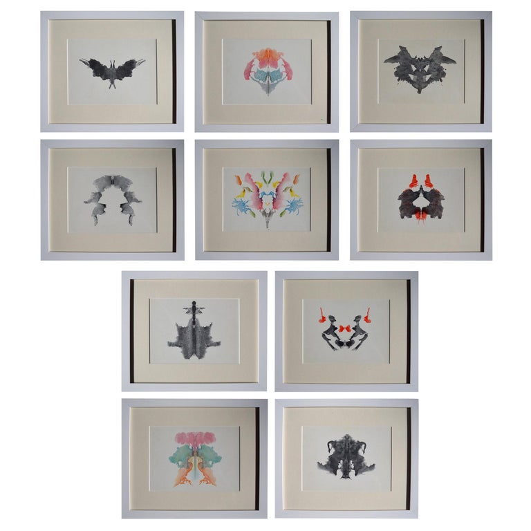 Original Set of Hermann Rorschach Inkblots from 1921 at 1stDibs