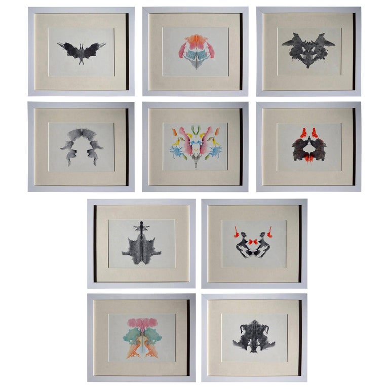 Original Set of Hermann Rorschach Inkblots from 1921 at 1stDibs
