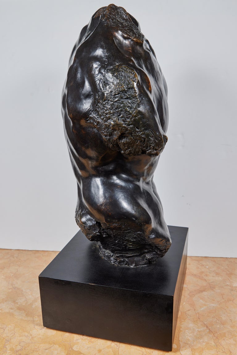 Original, Signed, Bronze Torso Sculpture For Sale at 1stDibs