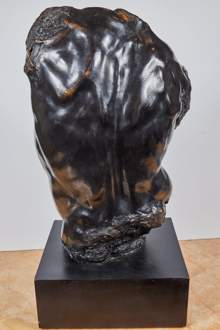 Original, Signed, Bronze Torso Sculpture For Sale at 1stDibs
