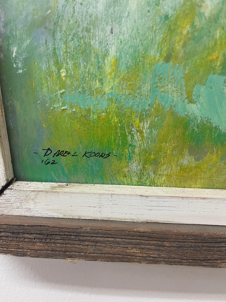 Original Signed Darell Koons Painting Midcentury Art For Sale at 1stDibs