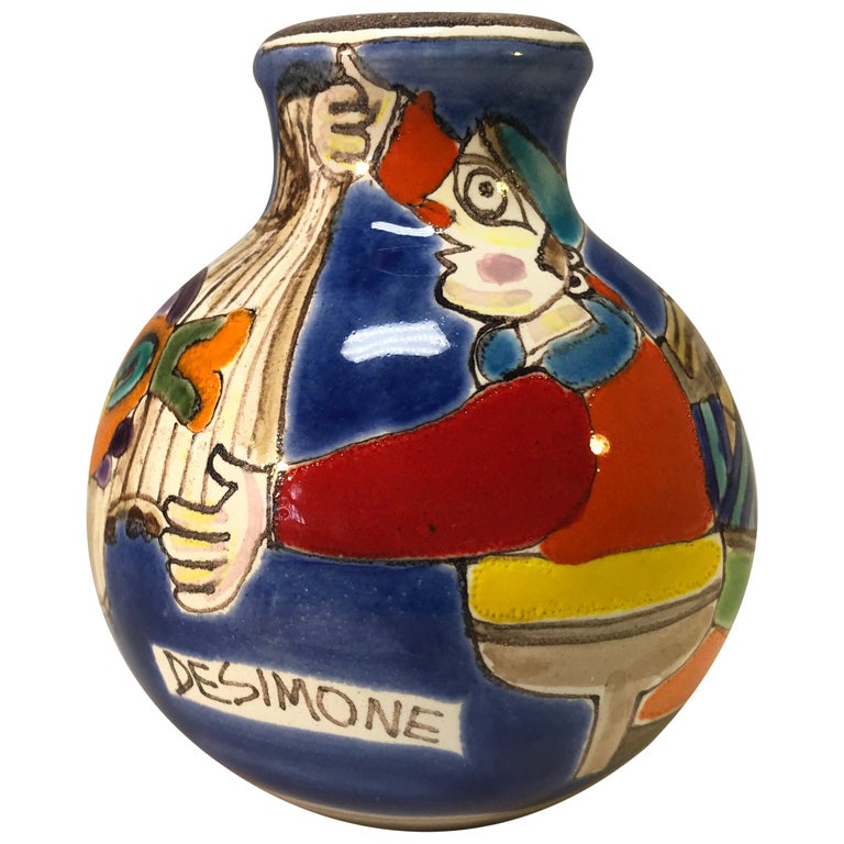 Original Signed Giovanni DeSimone Hand Painted 'Fisherman' Italian ...