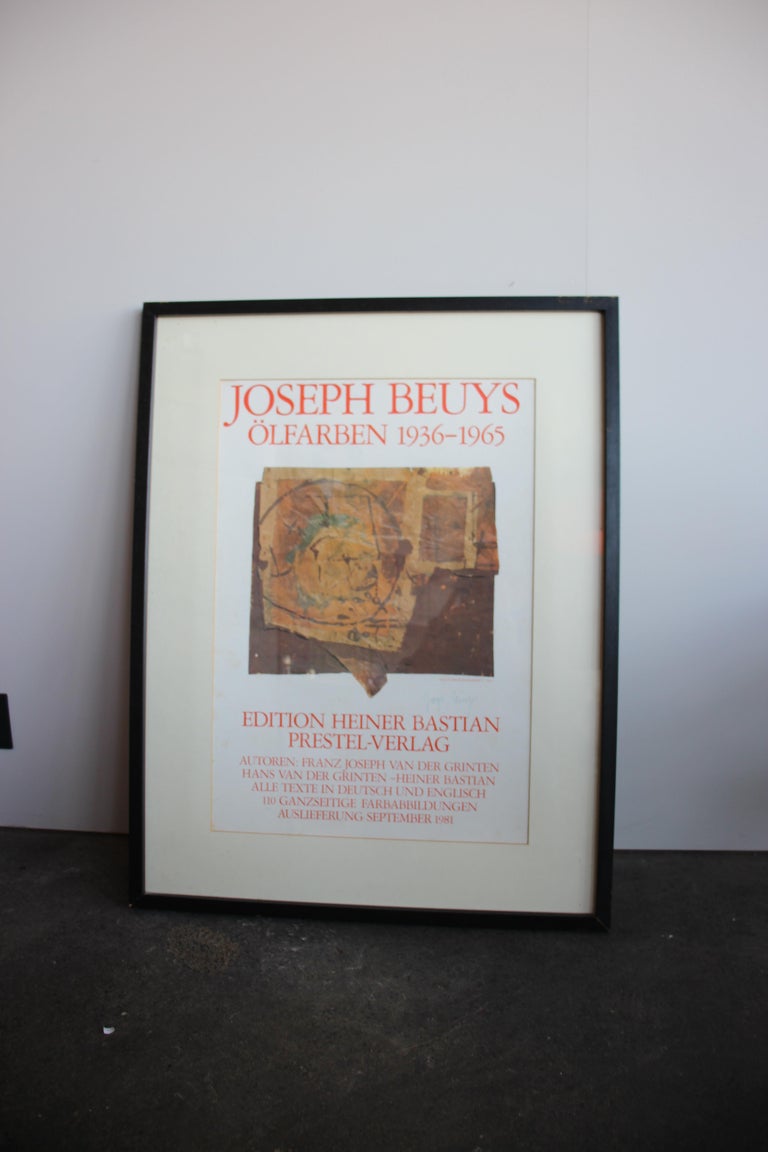 Original Signed Joseph Beuys Advertisment Poster "Ölfarben 1936-1965 ...