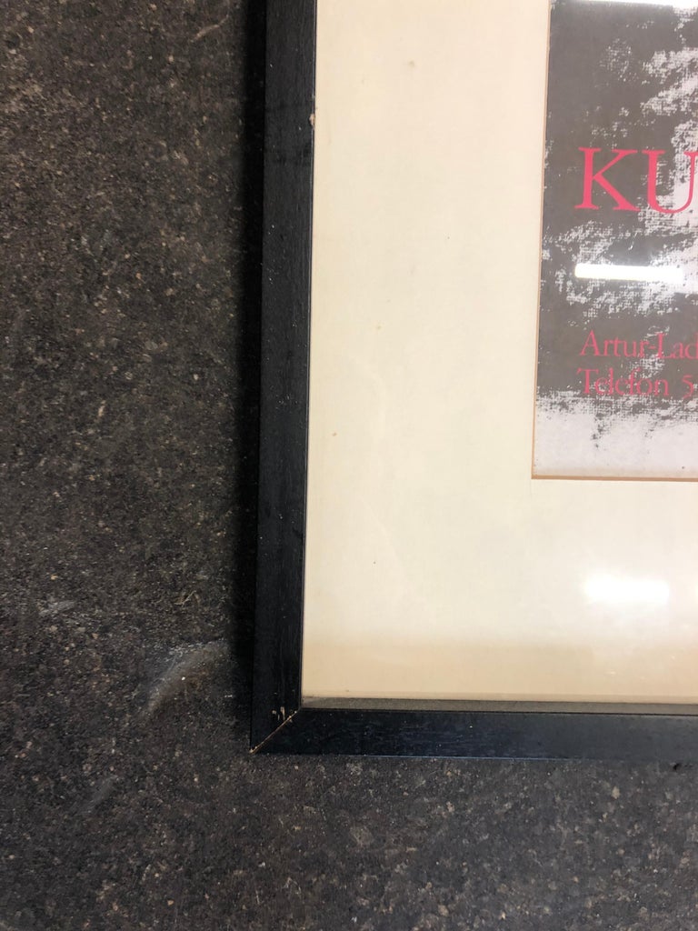 Original Signed Joseph Beuys Exhibition Poster 1980 Framed "Zeichnungen ...