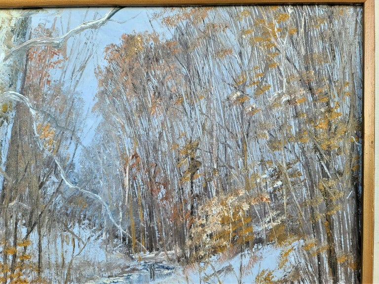 Original Signed Joseph Trover Oil Painting of Winter Landscape For Sale ...