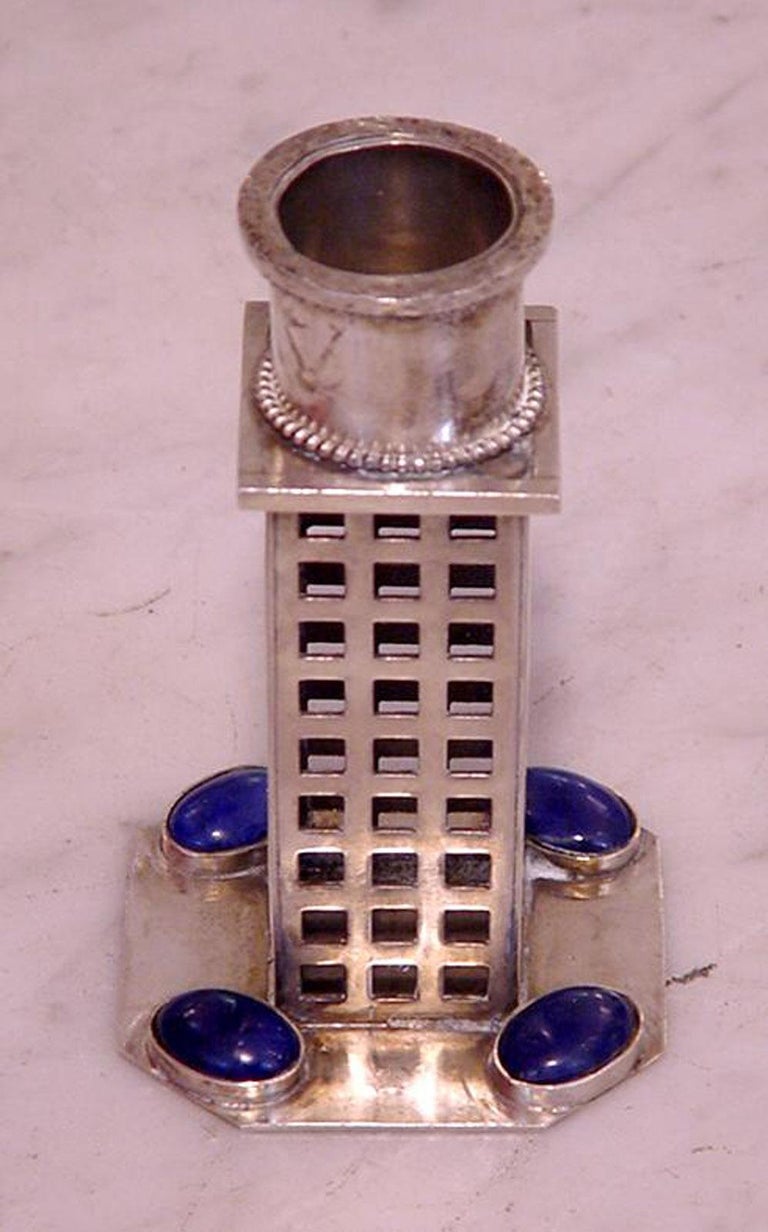 Original, Signed Massive Silver Candleholder, Koloman Moser Wiener ...