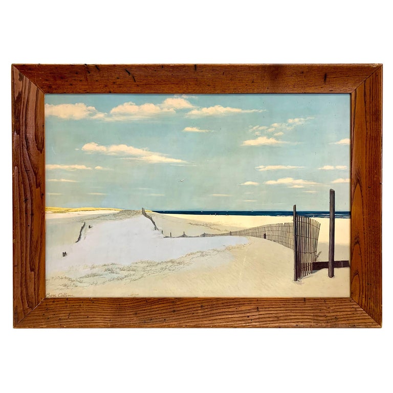 Original Signed Oil Painting Cape Cod Dunes by Ben Collins at 1stDibs