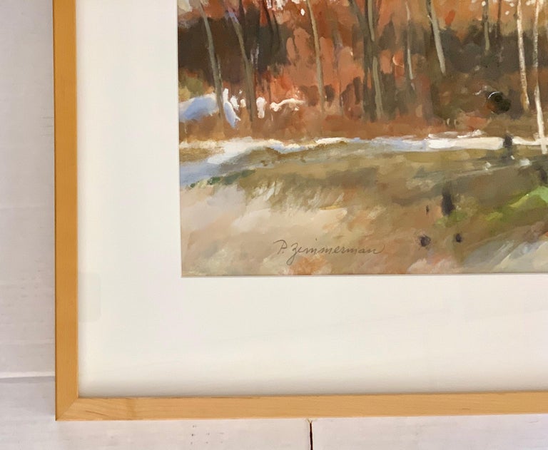 Original Signed Paul Zimmerman Watercolor Gouache Painting For Sale at ...