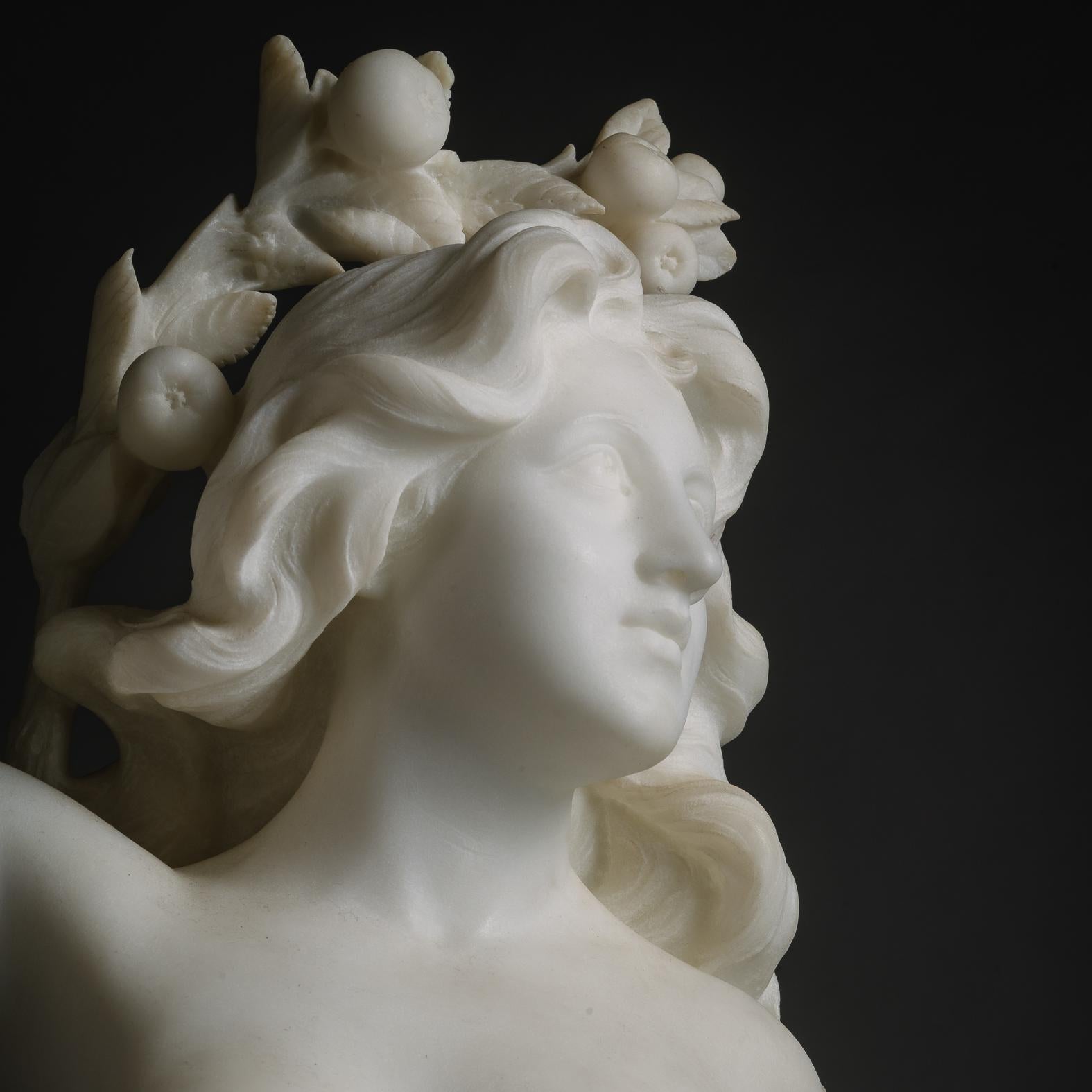 'Original Sin' - A White Statuary Marble Figure of Eve by Ildebrando ...