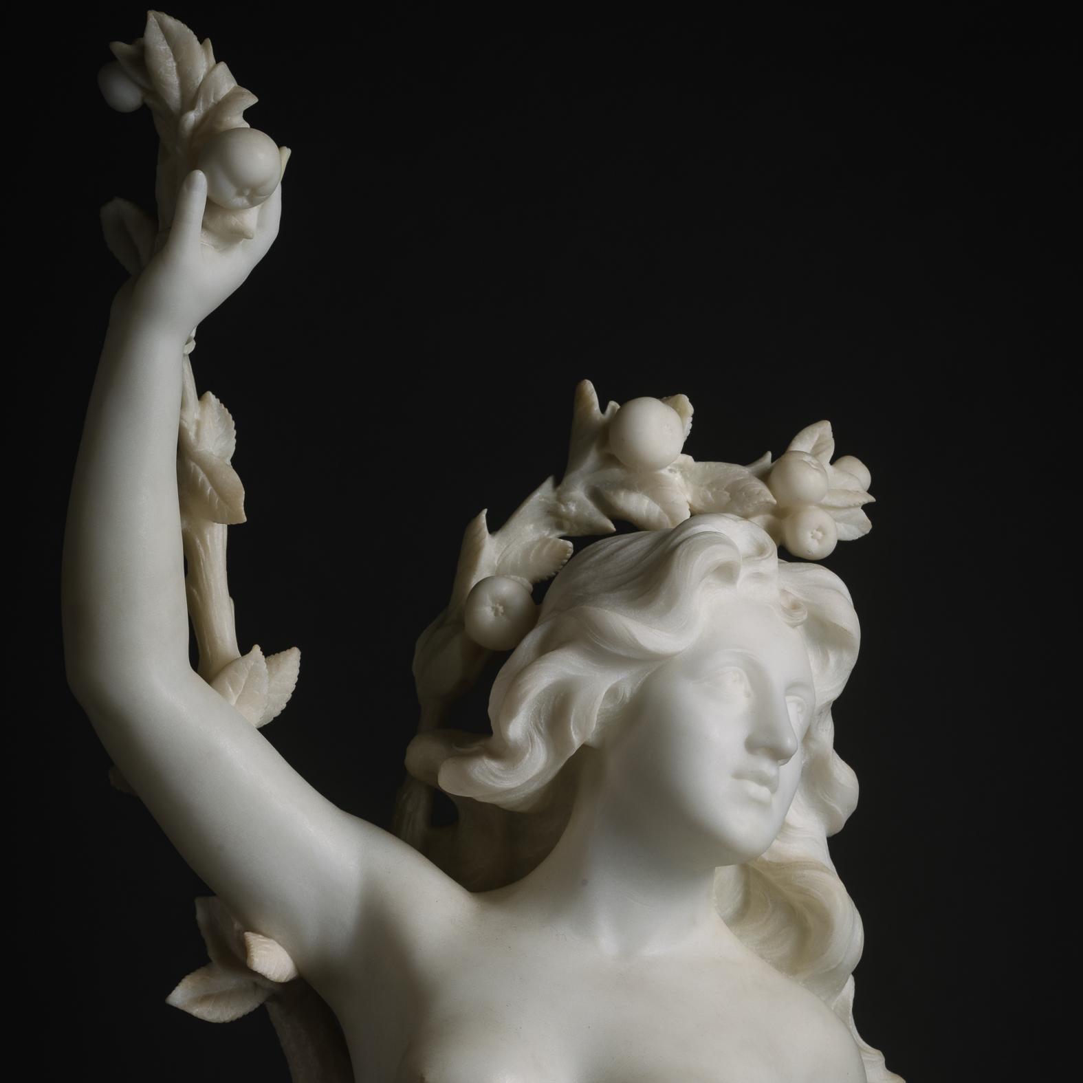 'Original Sin' - A White Statuary Marble Figure of Eve by Ildebrando ...