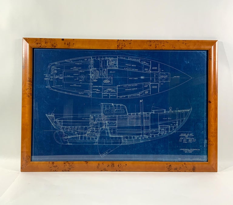 Original Sparkman and Stevens Bluperint Of Yacht "Pelican" For Sale at ...