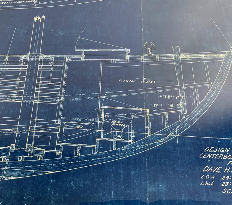 Original Sparkman and Stevens Bluperint Of Yacht "Pelican" For Sale at ...